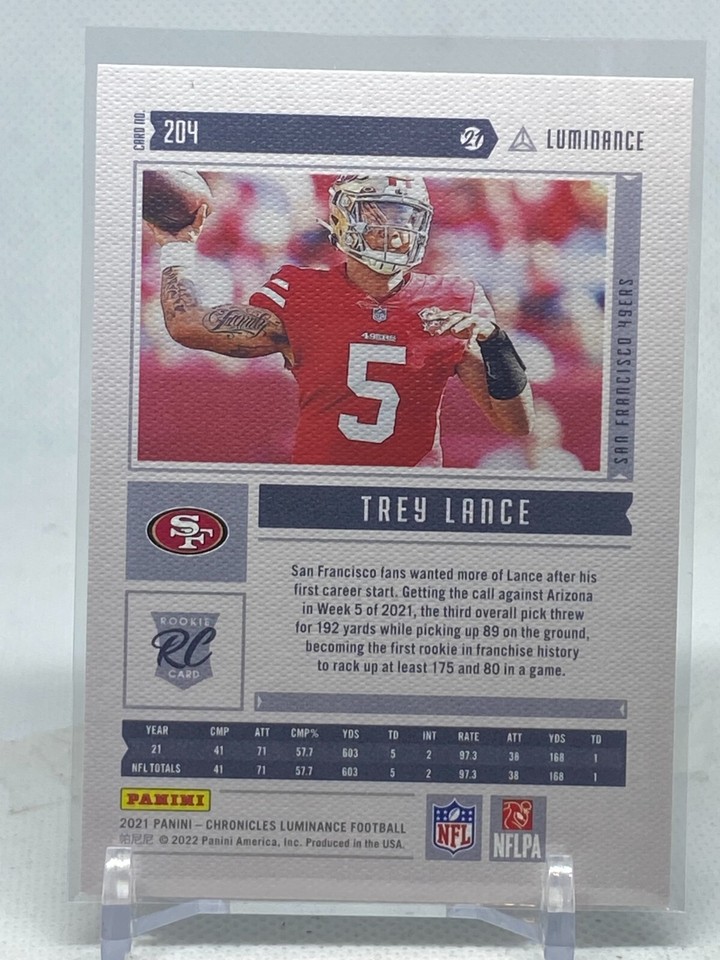2021 Chronicles Luminance #204 Trey Lance Rookie Card | eBay
