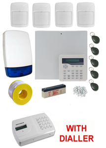 Wired Burglar Alarm System Eaton Ion PRO Kit LCD PROXIMITY Keypad PIRs ...