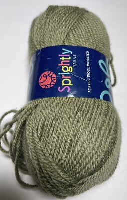 SPRIGHTLY - ACRYLIC WOOL WORSTED YARN. 1Pk. MISTY GREENI Combine Ship ...