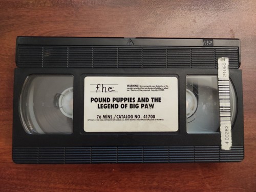 Pound Puppies and the Legend of Big Paw The Movie (VHS 1988) Rare ...