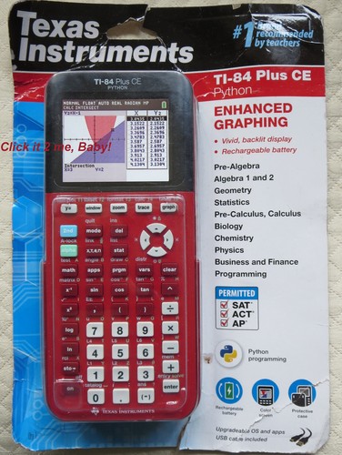 Texas Instruments 84 Plus CE Graphing Calculator - Red for sale online ...