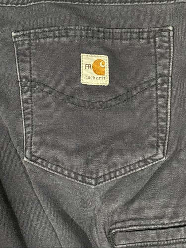 Carhartt FR Pants Mens 36 x 30 Work Blue Flame Resistant Canvas FRB159 ...