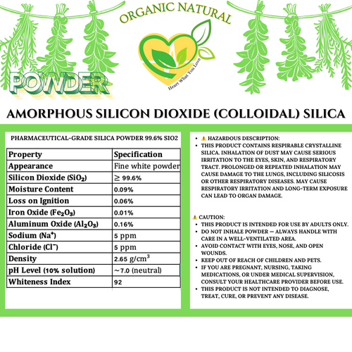 Silicon Dioxide Powder 99.6% Pure Amorphous Silica [SiO2] | 1–5 lbs ...