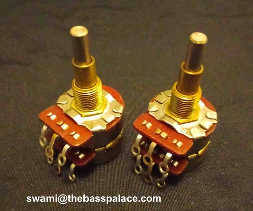 FENDER USA 62 REISSUE JAZZ BASS POTS 1984 NOS EARLY SET OF (2 ...