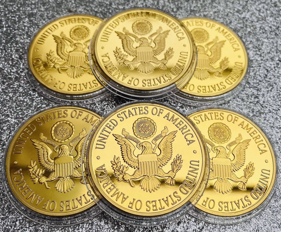 Dc The Batman X6 Gold Plated Coins, Justice League, Batman Collectible ...