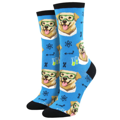 Socksmith Women's Crew Socks Science Lab Labrador Retriever Dog Novelty ...