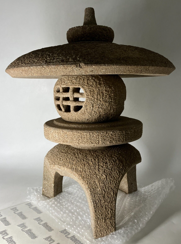 Zen Brown Stone Lantern Kodai Yukimi Tourou Tuff Stone Handmade ...