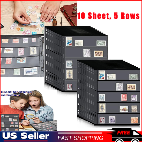 Stamp Pages for Stamp Album Binder 5 Rows 10 Sheet Pages for Stamp ...