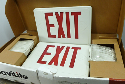 Juno Emergency Lighting Juno Lighting NXPC3RWH Combo LED Exit