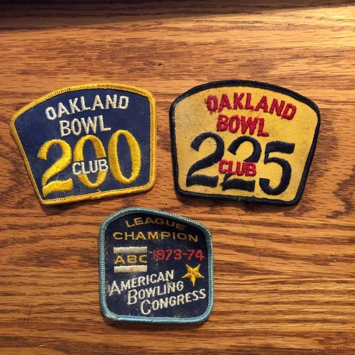 Vintage Bowling Patches: 1972-74 league champs... 200 & 225 bowling ...