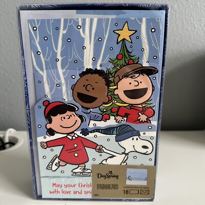 DaySpring Peanuts 18 Christmas Boxed Cards & Envelopes with NKJV ...