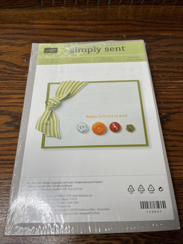 Stampin Up Simply Sent Cute As A Button Card Making Kit Set Of 8 | eBay