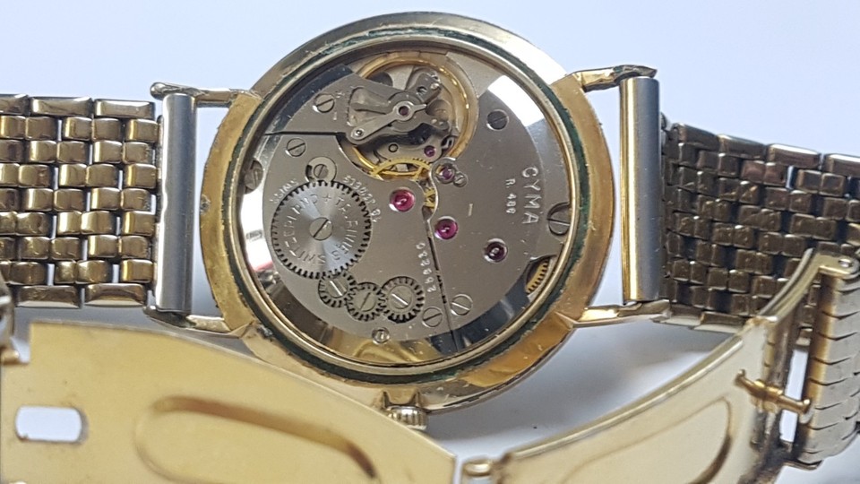 15: 1950-1960s Cyma Cymaflex Cal. R480 17J Manual Movement Men’s ...