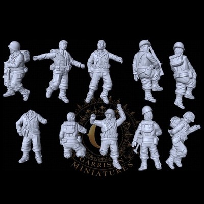 WW2 US Infantry Casualties - 10 Figures - 28mm 1/56 Wargames and ...