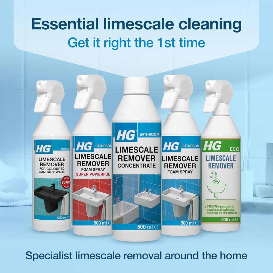 HG Limescale Remover Concentrate, Sink Tap & Toilet Limescale Remover ...