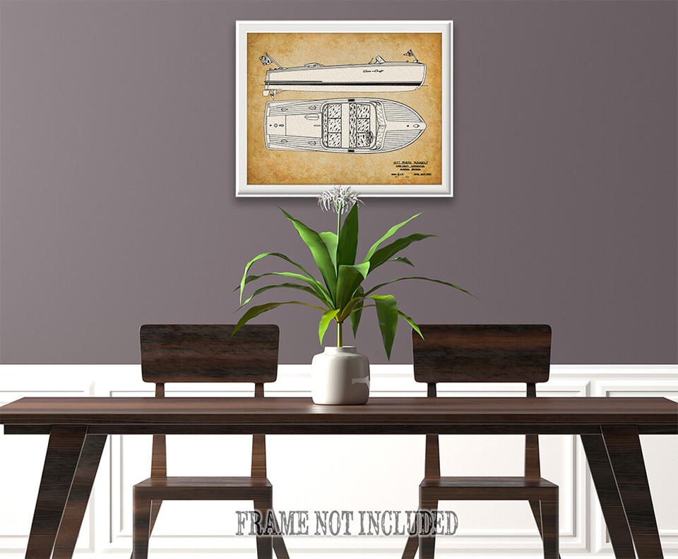 Poster - Chris-Craft Boat Plans Patent - Choose Unframed Poster or ...