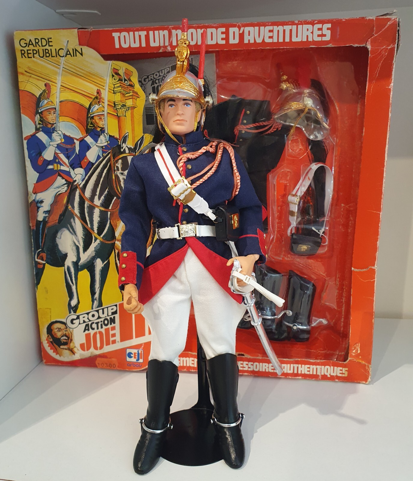 Gi Joe Vintage 1964/75 AJ Guard La Francia Repubblicana Tunica Nera ...