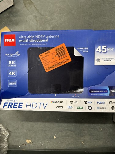 RCA HDTV Ultra-thin Digital TV Antenna - Black ANT1120E Multi ...