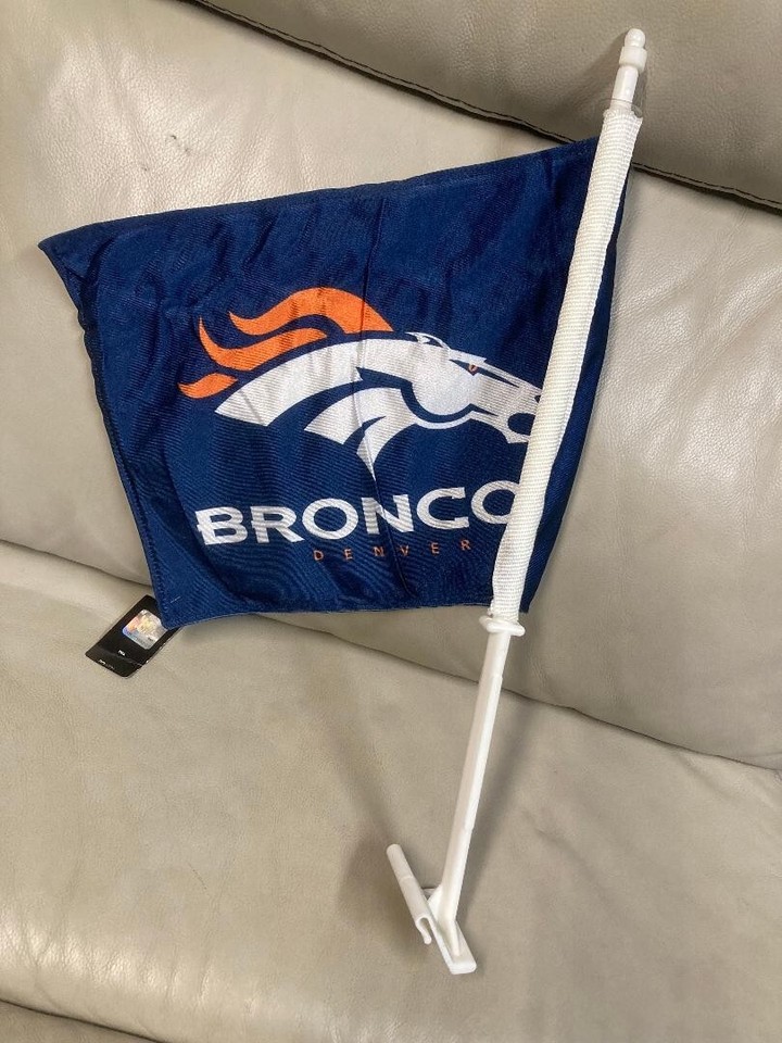 Denver Broncos Car Window Flag 2 Sided NFL Football | eBay