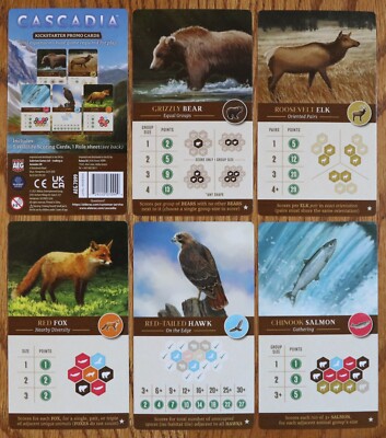 Cascadia Kickstarter Wildlife Scoring Promo Cards Mini Expansion Pack ...