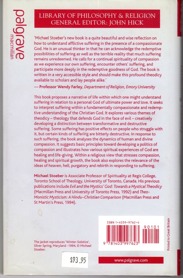 Reclaiming Theodicy by Michael Stoeber(2005) Hardcover 9781403997623| eBay