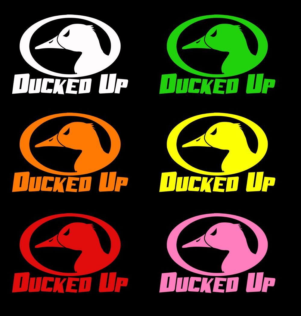 Ducked Up window decal,sticker,decoy,duck,hunting,decoy,waterfowl,blind ...