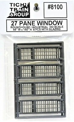 HO Scale Tichy Train Group 8100 27-Pane Industrial/Enginehouse Window ...