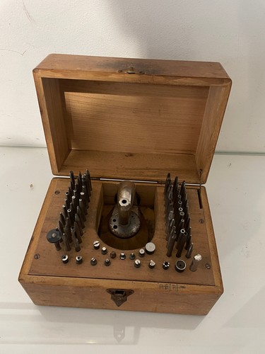 GERMAN BOLEY & LEINEN WATCHMAKER STAKING SET WATCH R TOOL - BROKE ANVIL ...