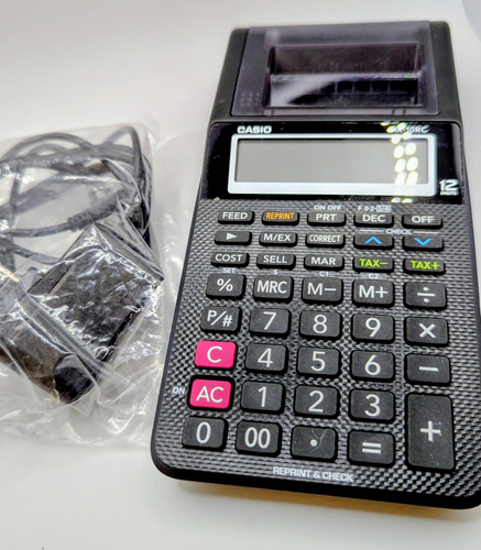 Casio HR-10RC Printing Calculator 12-Digit | Desktop Adding Machine ...