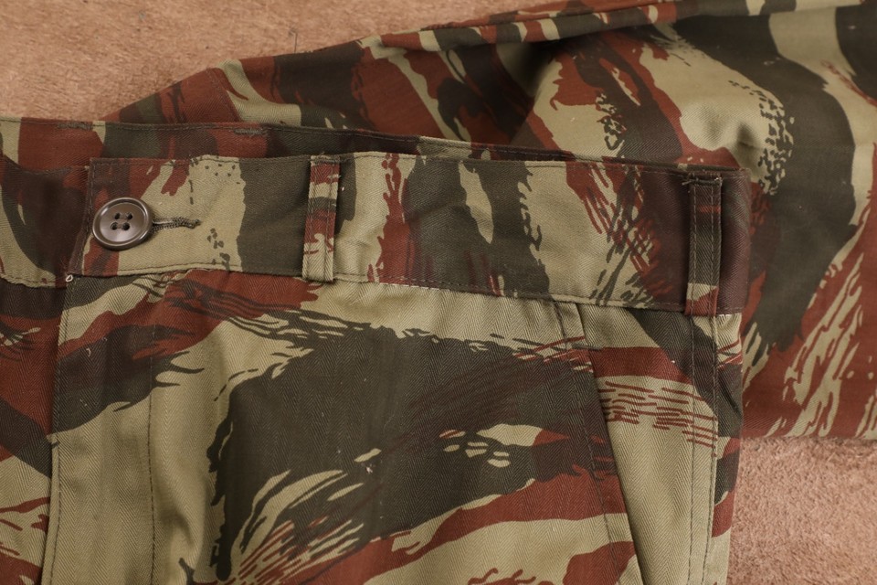 Vtg Francophone African French F1 Style Lizard Camo HBT Fatigue Pants ...