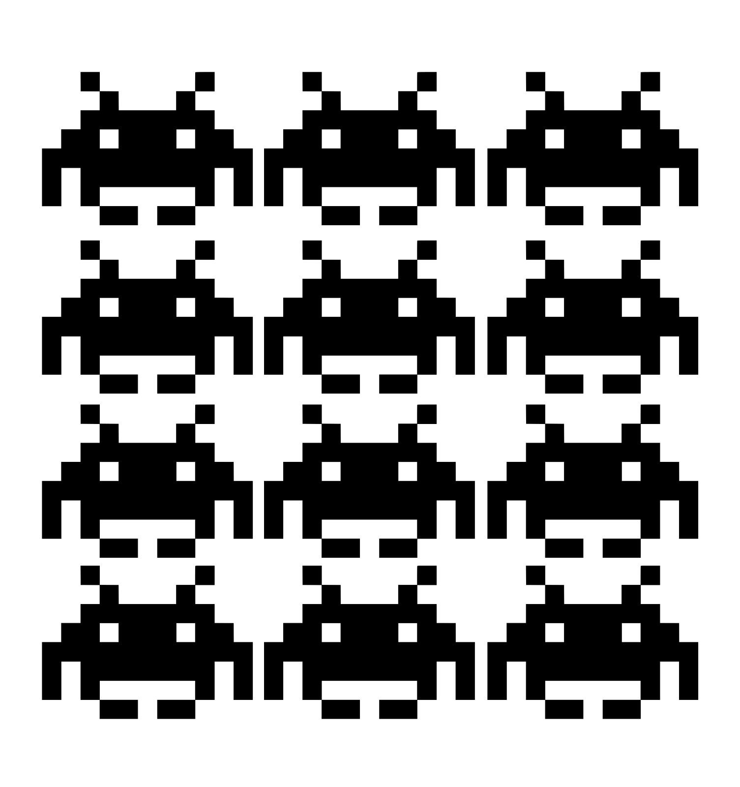 12x Space Invaders Monster 8 bit Vinyl Stickers Decals 7 cm x 5 cm ...