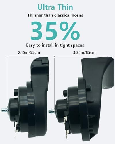 Car Horns 12V Loud Universal Replacement Horn Ultra Thin Low High Dual ...
