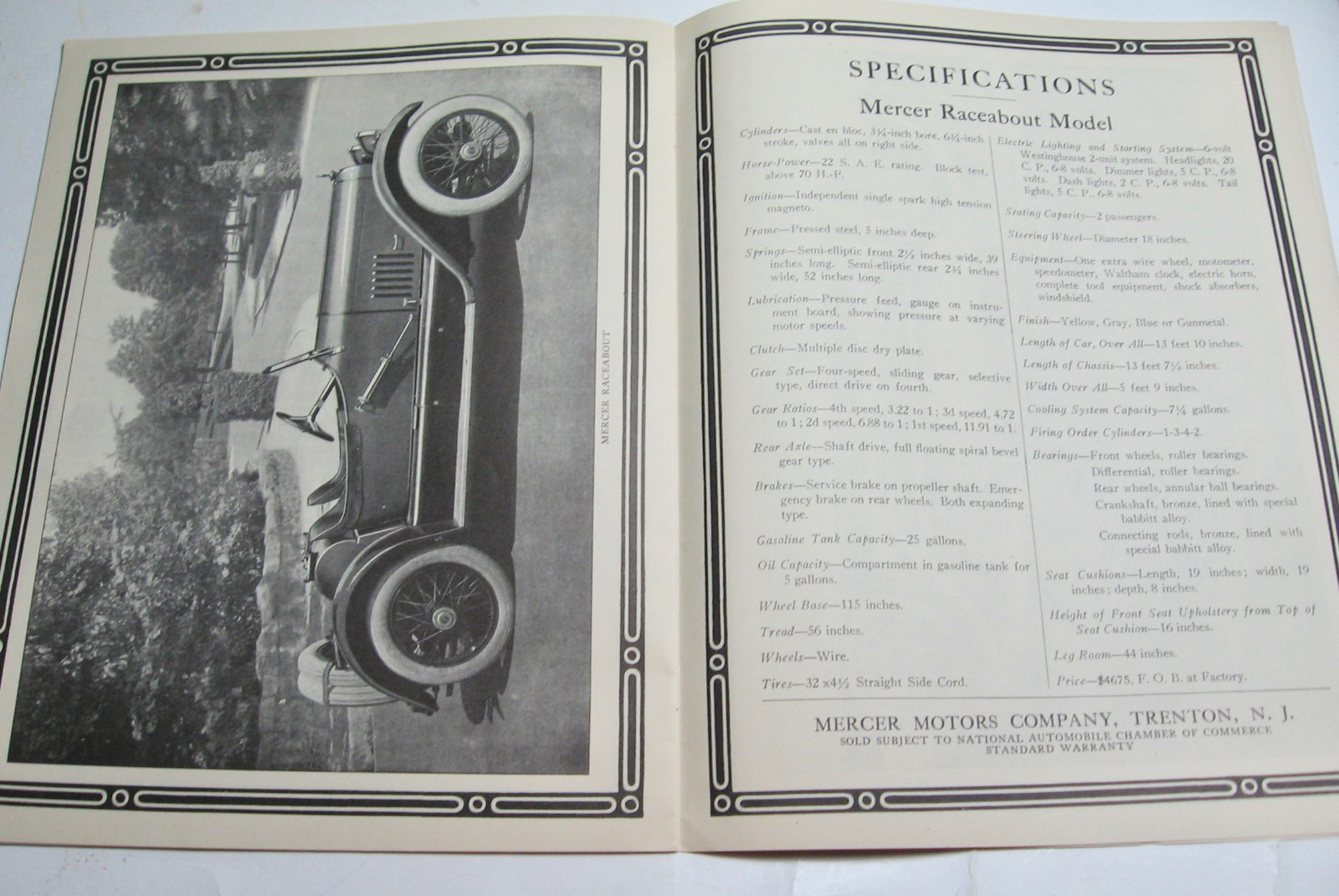 1920's Era Mercer All Models Motor Cars Reproduction Brochure | eBay