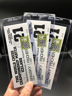 1972 World Chess Championship Ticket Final Game 21 Bobby Fischer ...