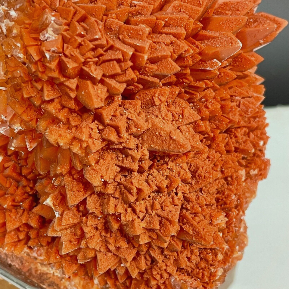 Rare Natural beautiful crystal dogtooth red calcite c mineral specimen ...