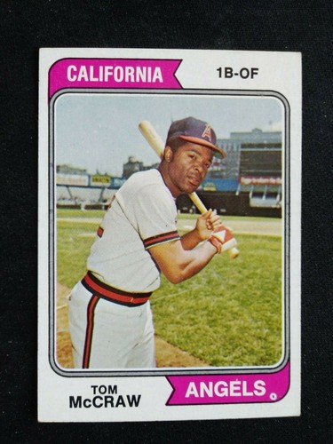 1974 Topps Baseball Card # 449 Tom McCraw - California Angles | eBay