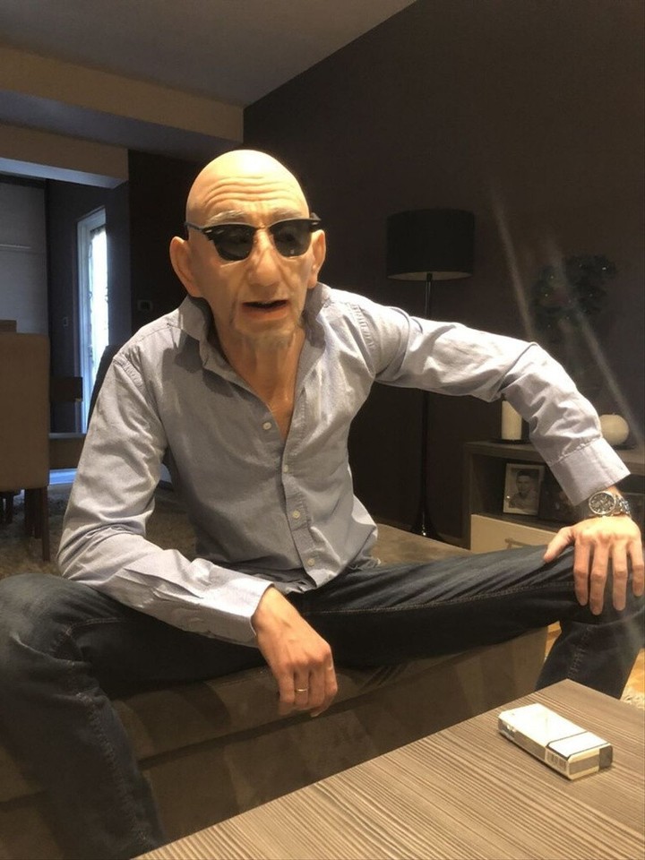 Silicone Old Man Masks Realistic Face Head Wear Male Disguise Cosplay ...