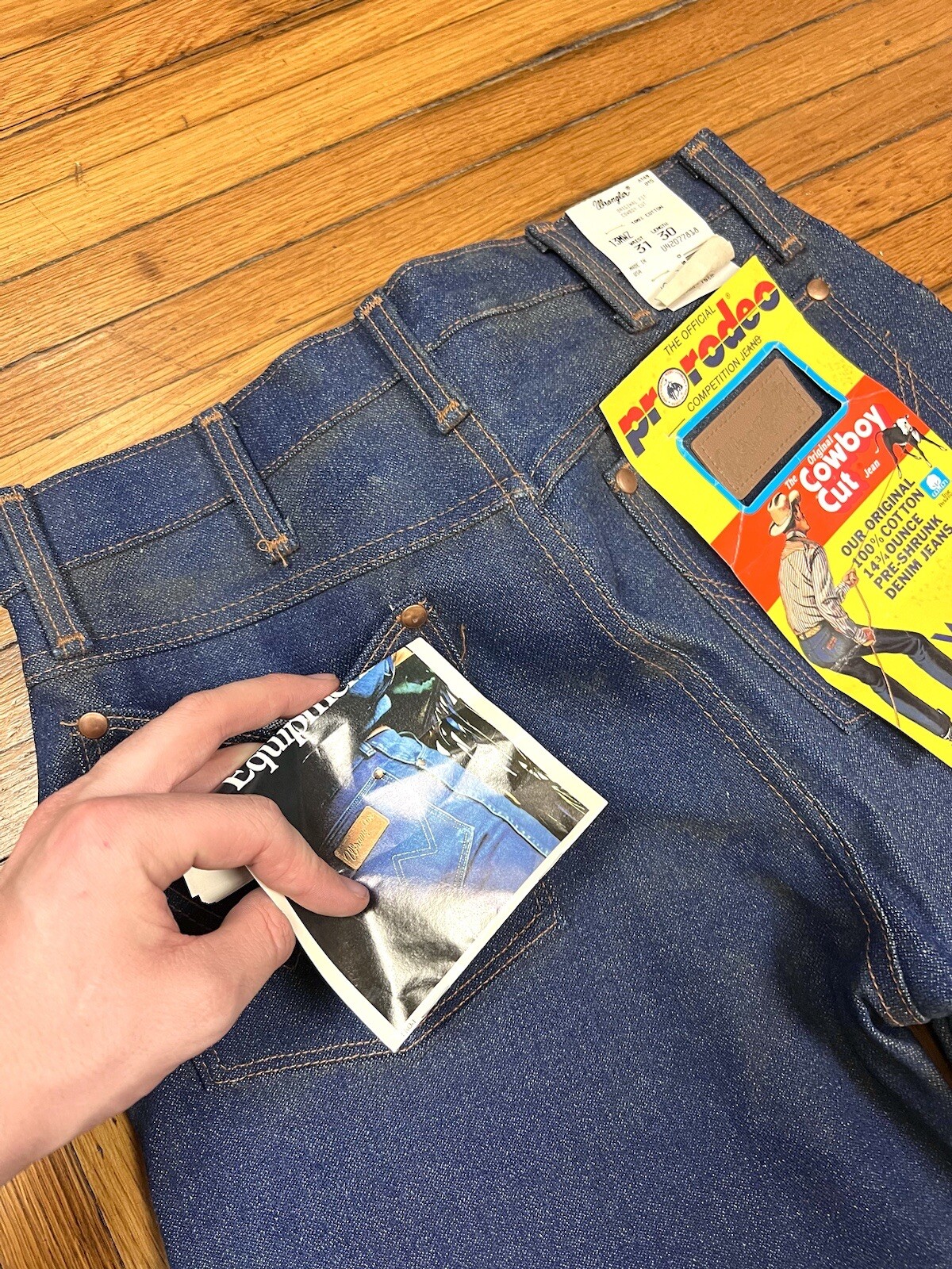 Vintage 1970s Wrangler Pro Rodeo Cowboy Cut Dark 30x3… - Gem