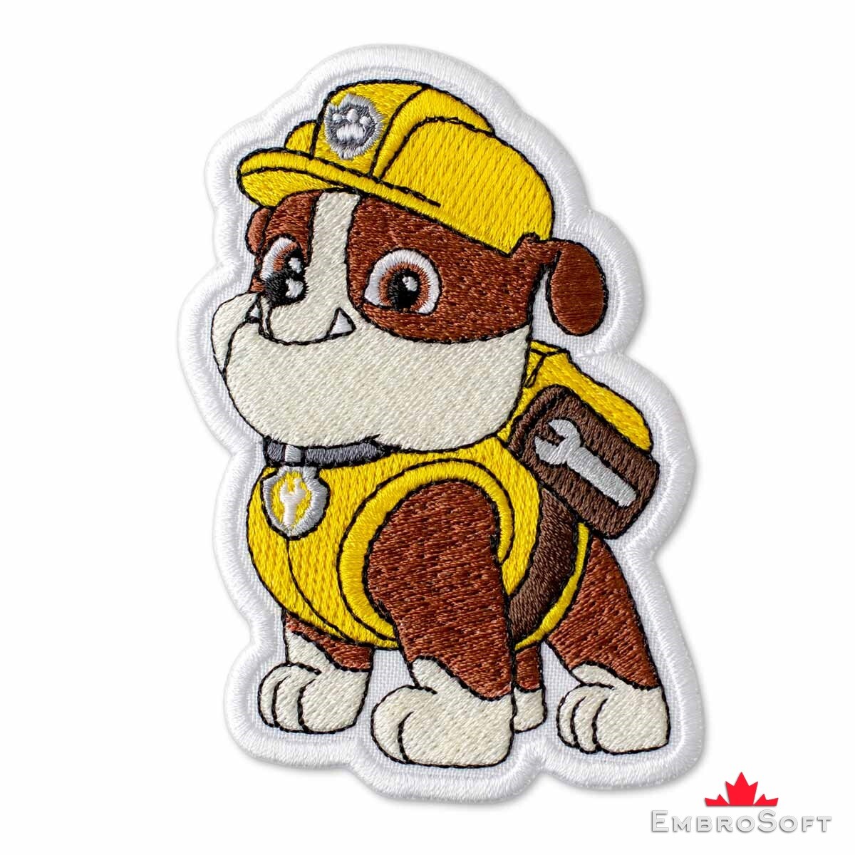 PAW Patrol Rubble Cute Cartoon Character Embroidered Patch Iron On 2.9 ...