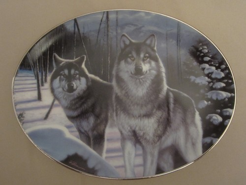 WOLF collector plate MYSTIC GUARDIANS Daniel Renn Pierce OVAL | eBay