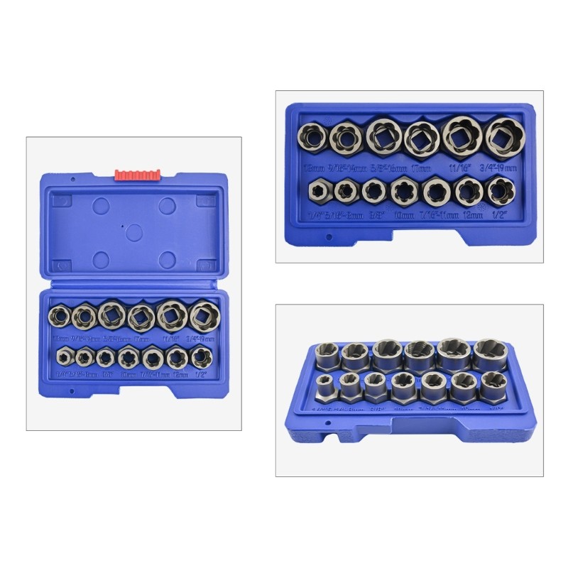 Essential 13pc Bolt Extractor Socket Nut Tool Perfect for Enthusiasts ...