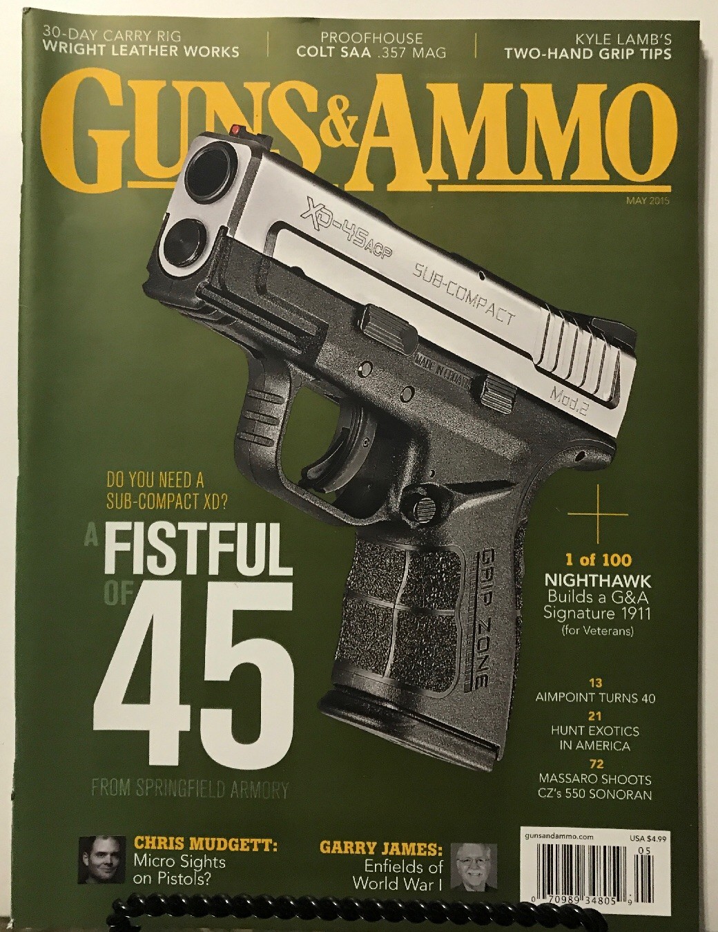 Guns & Ammo Springfield Sub Compact Nighthawk 1911 May 2015 FREE ...