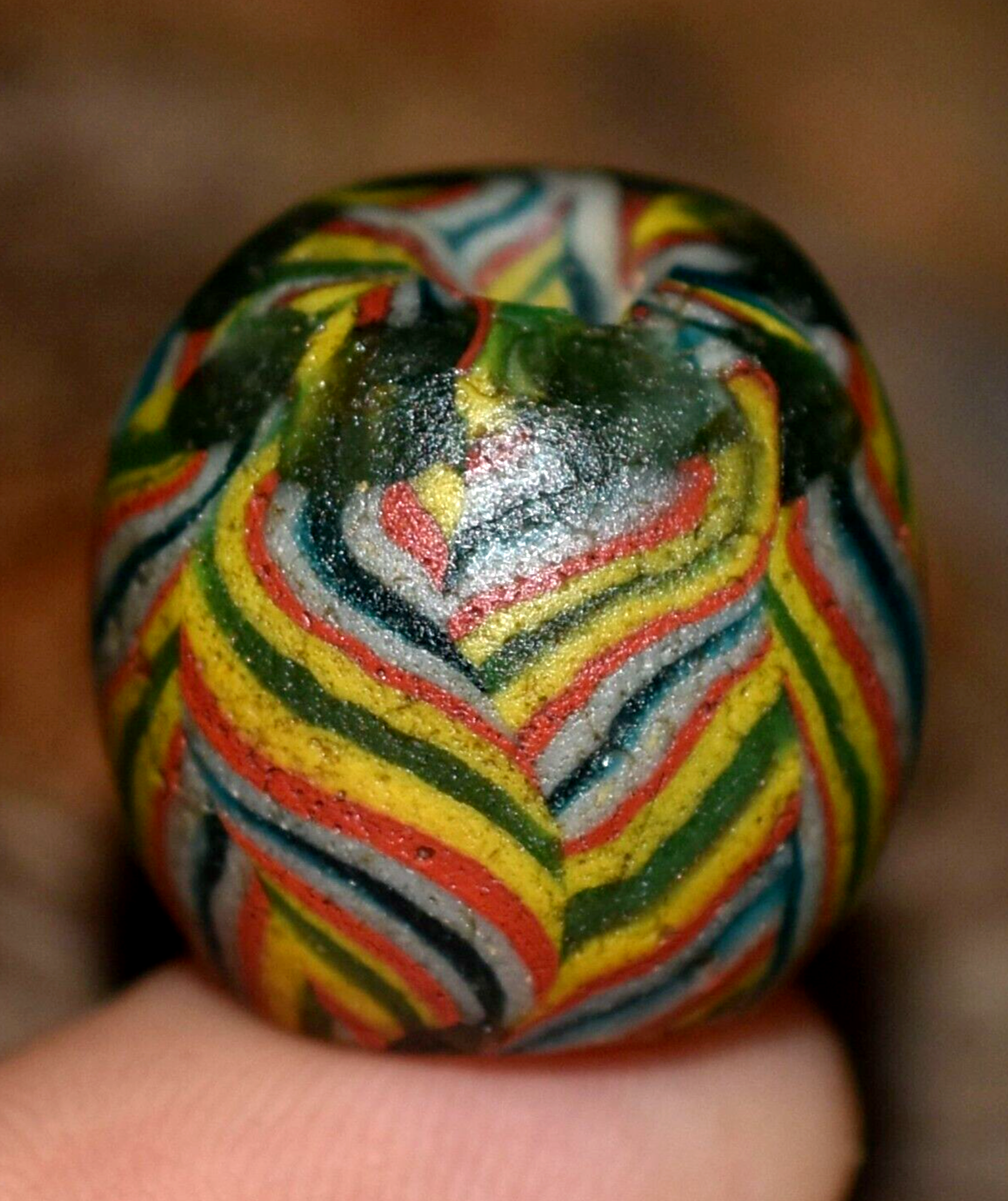 Ancient Medieval Islamic Fustat Fused Rod Morphia / Morfia Glass Bead ...