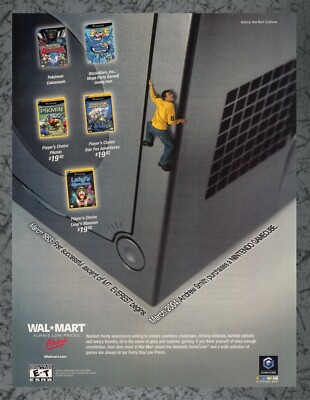 Nintendo GameCube Climbing Wal-Mart - Print Ad Original Art 7.75x10.50 ...