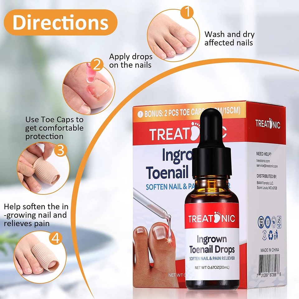 Treatonic Ingrown Toenail Treatment - Ingrown Toenail Pain Reliever and ...