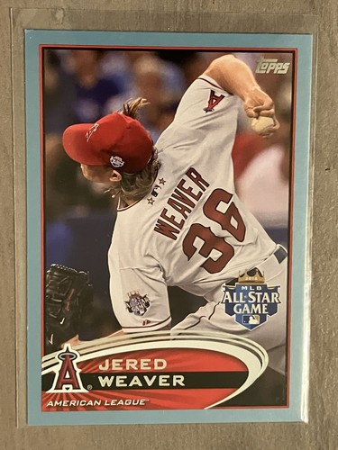 Jared Weaver 2012 Topps Update BLUE Variation SP Parallel All-Star Card ...
