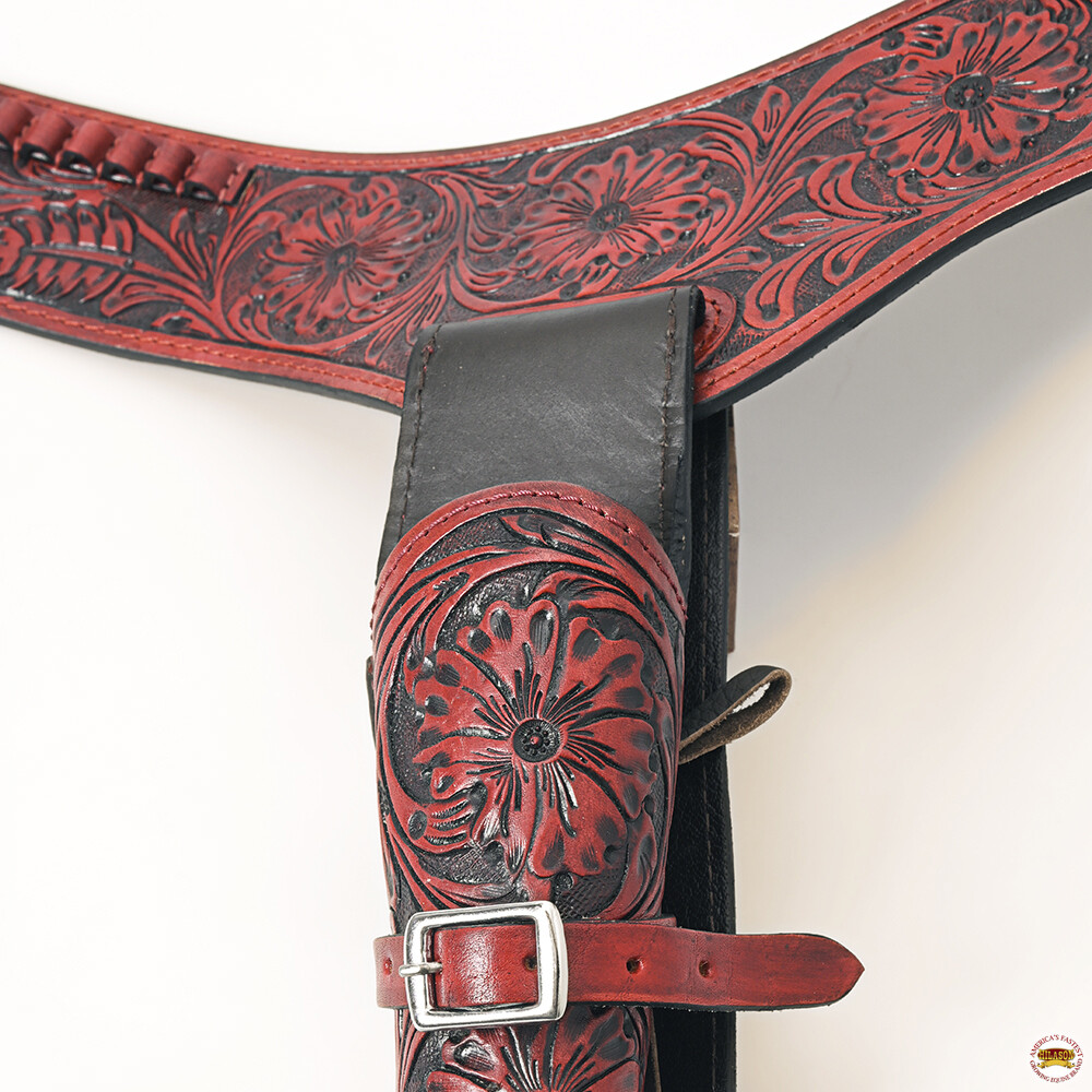 19HS Hilason Western Right Hand Gun Holster Rig 22 Caliber Leather ...