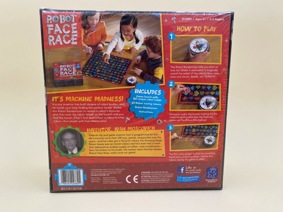 Educational Insights Robot Face Race Game New in Box | eBay