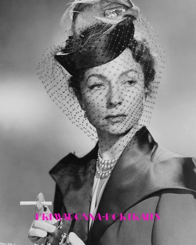 AGNES MOOREHEAD 8X10 Lab B&W Photo '50s Veiled Smoking Grace Publicity ...