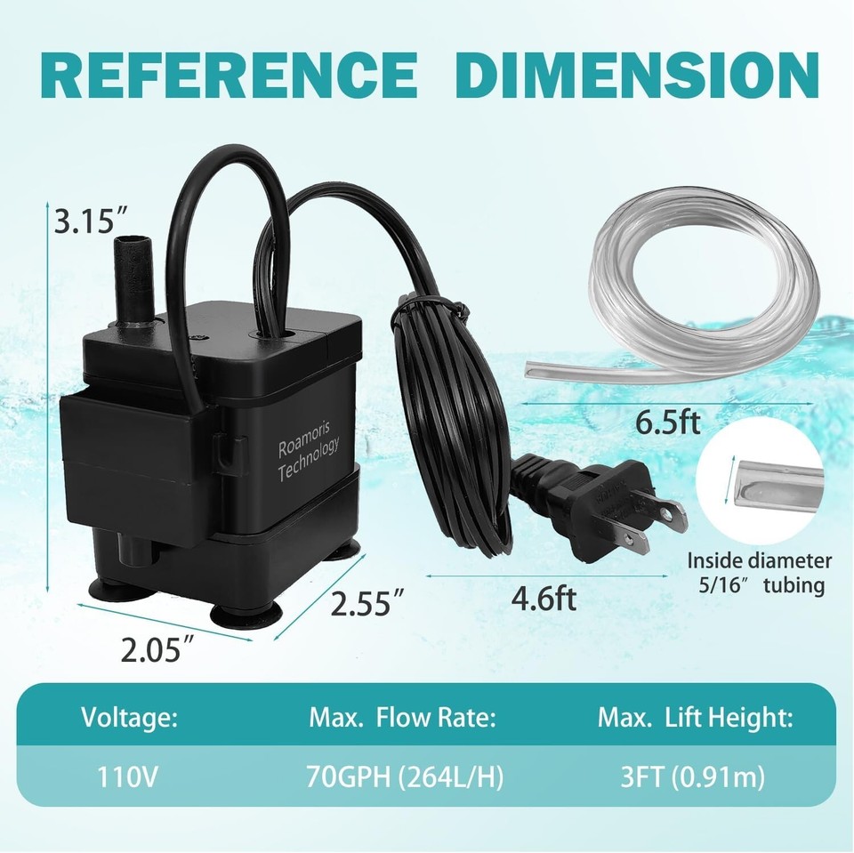 Small Pump With Level Sensor 110V Automatic Submersible Water Pump Mini ...